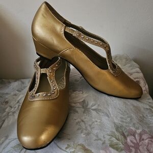 Angel Steps | Shoes | Vintage Styled Gold Dance Shoes | Poshmark